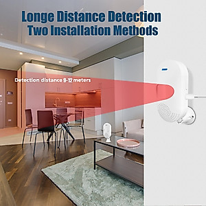 Smart PIR Motion Sensors: WiFi Motion Detector with App Notification Alert, USB/Battery Powered Movement Detector, Compatible with Alexa Google Home, for Smart Home Automation