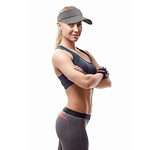 3 Pieces Sun Visor Hats for Women Men Adjustable Sports Athletic Visor Baseball Cap for Hiking Running Tennis Outdoor Black, White, Grey