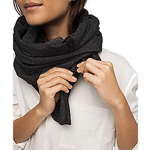 LULULEMON Vinyasa Scarf (Heathered Herringbone Heathered Black Black, One Size)