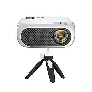 Projector, (U.S. Standard) LED Portable Mini Projector HD 1080P Projector U Disk Plug-in Card, Home HD Projector, with Tripod, External Audio Connection, Family Wonderful Gifts
