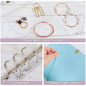Unicorn Castle Jewelry Travel Organizer Case Jewelry Storage Book Organizer Earring Necklace Holder Jewelry Travel Bag with Transparent Zipper Bag for Women Ring Bracelets, Green
