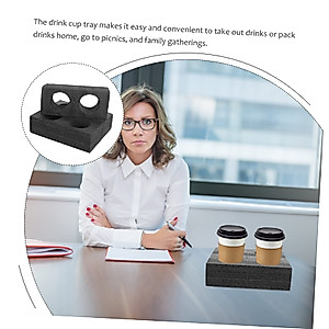 VANZACK 4pcs Drink Cup Holder 6 Cup Carrier Cup Holder Tray Coffee Cup Holders Beverage Carrier Cup Stand Foam Coffee Cups Beverage Takeout Accessories Pearl Cotton Milk Tea Cup Mala Tang