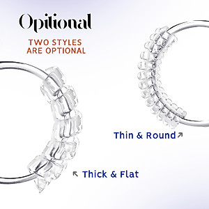12 Pack Ring Size Adjuster for Loose Rings Invisible Transparent Silicone Guards Clip Noodle Jewelry Tightener Connector Fitter Resizer 4 Sizes Fit Almost Any Ring for Women and Men