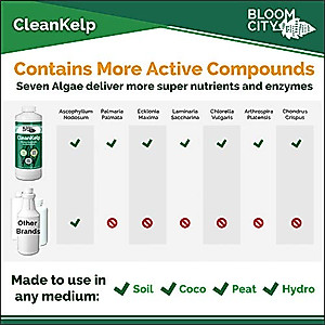 Organic Liquid Kelp Fertilizer - Seaweed Fertilizer for Plants - Concentrated Kelp & Seaweed Extract, Quart (32 oz) Makes 180 Gallons