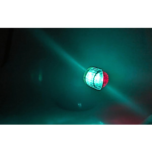 Pactrade Marine Boat Navigation Lights - Battery Powered Portable LED Red Green Bow Light (Suction Cup Mount) | Battery Operated Boat Lights, Kayak Lights for Night Kayaking