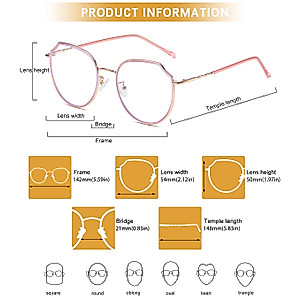 DUCO Blue Light Glasses For Women Computer Glasses Blue Ray Blocking Glasses For Men Womens Fashion Eyeglasses W014