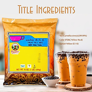 Thai Tea Mix (Pantai) 16 oz (1lb.) Thai Iced Tea Traditional Restaurant Style.