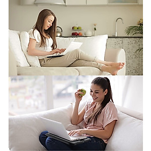 MAX SMART Portable Laptop Lap Pad, Laptop Desk with Retractable Mouse Tray, Anti-Slip Heat Shield Notebook Computer Stand Table, Working Station for Home, Office, Recliner, Business and Travel