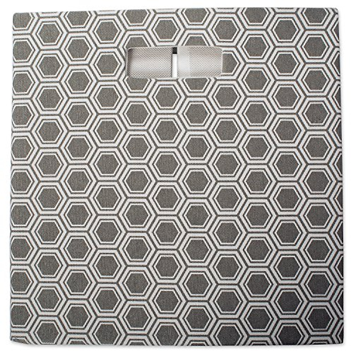 DII Collapsible Polyester Storage Cube, Honeycomb, Gray, Large