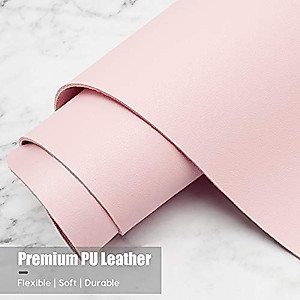 Hsurbtra Desk Pad, 30" x 14" PU Leather Desk Mat, XL Extended Mouse Pad, Waterproof Desk Blotter Protector, Ultra Thin Large Laptop Keyboard Mat, Non-Slip Desk Writing Pad for Office Home, Pink