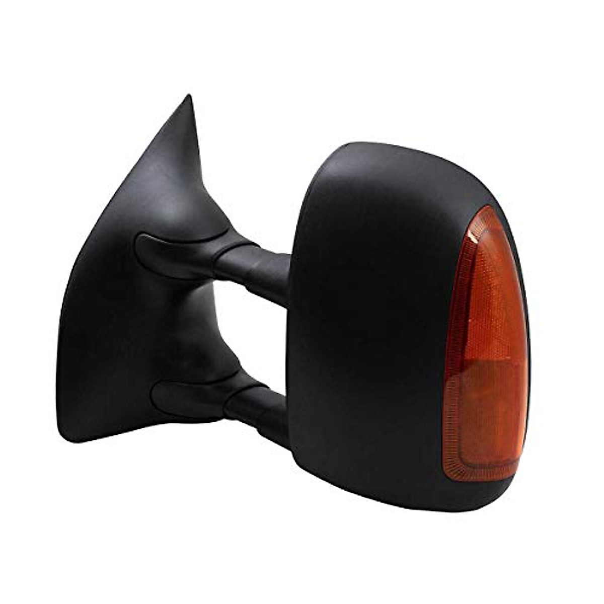 AutoShack KAPFO1320268 Driver Towing Mirror Power Black Textured Heated Manual Folding Replacement for 2001-2005 Ford Excursion 2003-2007 F-250 Super Duty F-350 Super Duty 5.4L 6.0L 6.8L 7.3L 4WD RWD