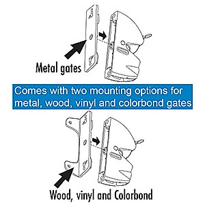 National Hardware V6201 LTCH BLK N346-201 4-9/16" LokkLatch Automatic Keyed Gate Lock Latch in Black