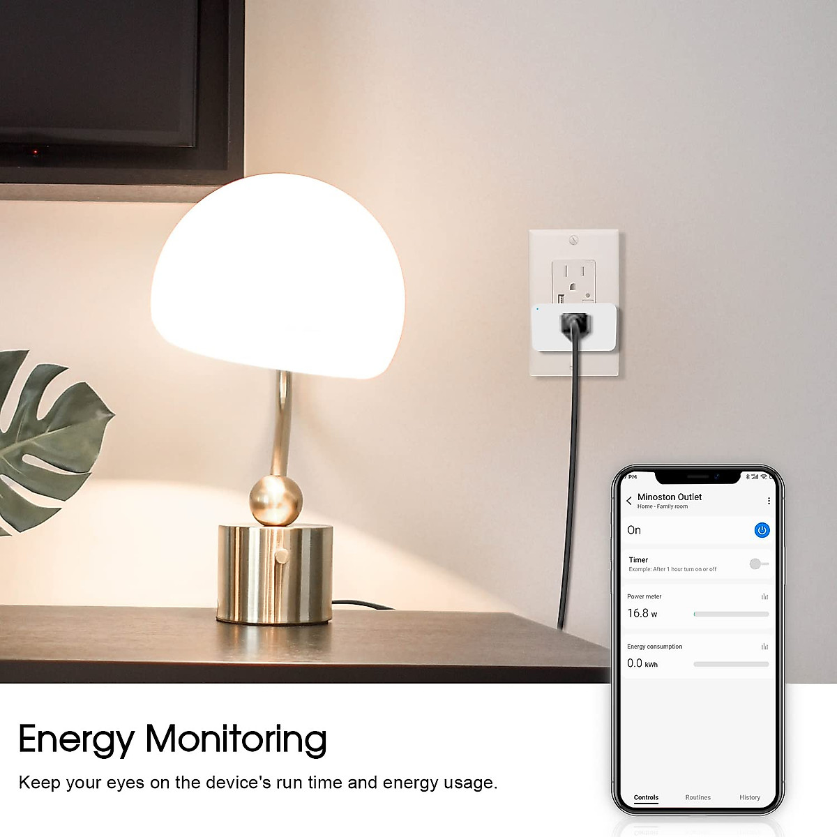 Minoston Z-Wave Plug with Energy Monitor, 700 Z-Wave Outlet Switch, Z-Wave hub Required, Work with SmartThings, Wink, Vera(MP31ZP)