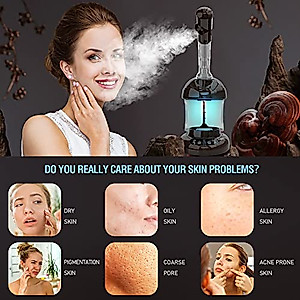 Kingsteam Facial Steamer - Ozone Steamer with Extendable Arm - Professional Nano Ionic Facial Steamer for Deep Cleaning - Portable for Personal Care Use at Home or Salon