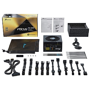 Seasonic FOCUS GX-1000, 1000W 80+ Gold, Full-Modular, Fan Control in Fanless, Silent, and Cooling Mode, Perfect Power Supply for Gaming and Various Application, SSR-1000FX.