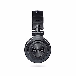 Denon DJ HP1100 | Professional Over-Ear DJ Headphones with 180-degree Cup Swivel & Leather Carry Bag (53mm driver / 3500mW input)
