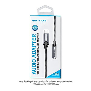 VENTION USB Type C to 3.5mm Headphone Jack Adapter, USB C to Aux Audio Dongle Cable with DAC Chip Compatible with iPad Pro Pixel 2 XL Samsung Galaxy S21 S20 Ultra S20+ Note 20 10 S10