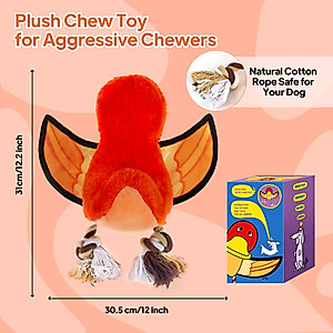 PetiFine Dog Toys, Squeaky Dog Toys for Aggressive Chewers, Stuffed Animals Dog Toys to Keep Them Busy, Interactive Tug of War Dog Toy for Small, Medium and Large Dogs