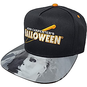 Ripple Junction Halloween Michael Myers Laurie Strode Scary Horror Movie Slasher Film Adjustable Snapback Baseball Cap Hat Multi