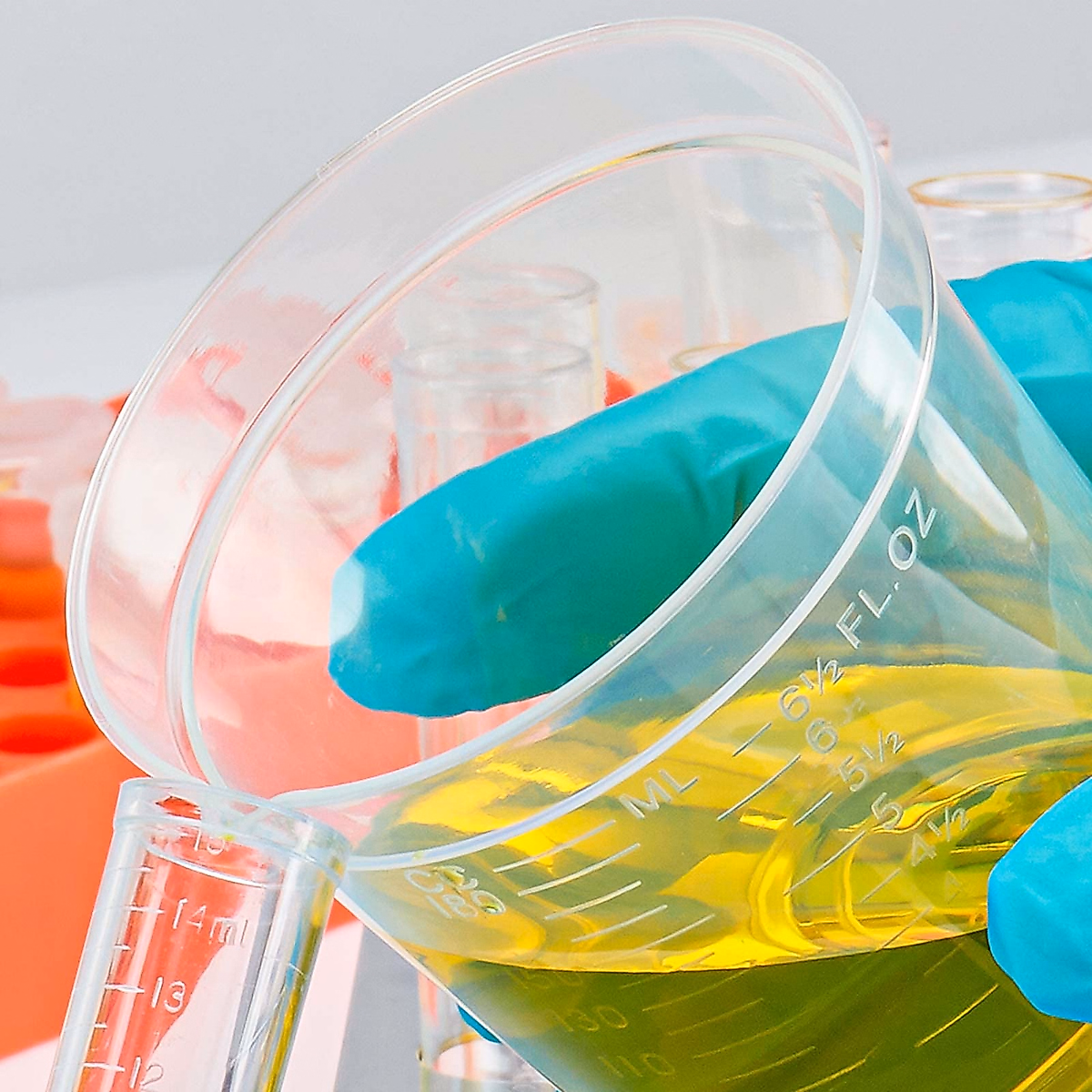 Globe Scientific 5920 Polypropylene Graduated Specimen Container Collection Cup with Pour Spout, 6.5 oz Capacity (Case of 500)