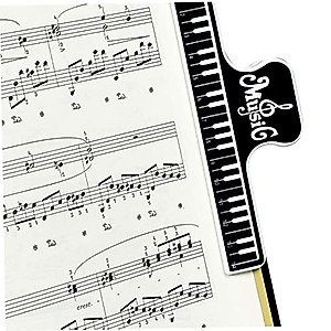 Havamoasa 2Pcs Music Book Clip Plastic Sheet Music Holders Page Marker Clips File Clips for Shops Home Office and School Black
