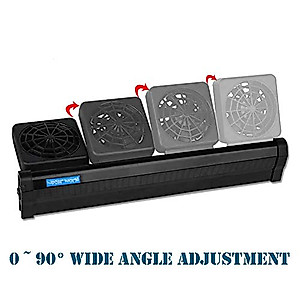 Aquarium Chiller, Fish Tank Cooling Fan System for Salt Fresh Water, 2 Variable Speed, Wide Angle Adjustable (4-Fan)