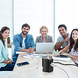 Power Strip Tower, Flat Extension Cord with 6 AC Outlets and 3 Extra Charging Ports, Surge Protector Power Strip Tower 5 FT, Flat Plug Power Strip 1250W, USB Charging Station for Home,Office,Dorm