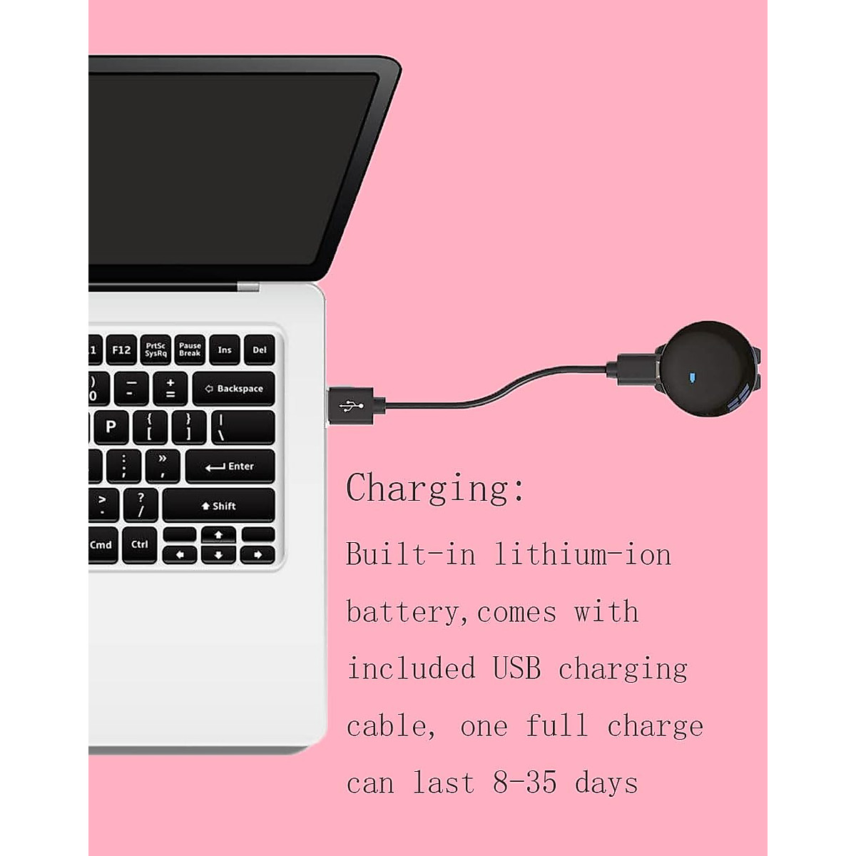 e-vibra Vibrating Alarm Watch, Potty Training Watch Medical Reminder Watch with Countdown Timer and Lock Screen (Pink)