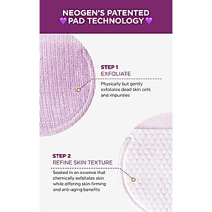 DERMALOGY by NEOGENLAB Bio-Peel Gauze Peeling Pads (Wine, 30 pads) - Exfoliating & Firming Peeling Pad with PHA & Red Wine & Resveratrol & Acid Hyaluronic - Korean Skin Care
