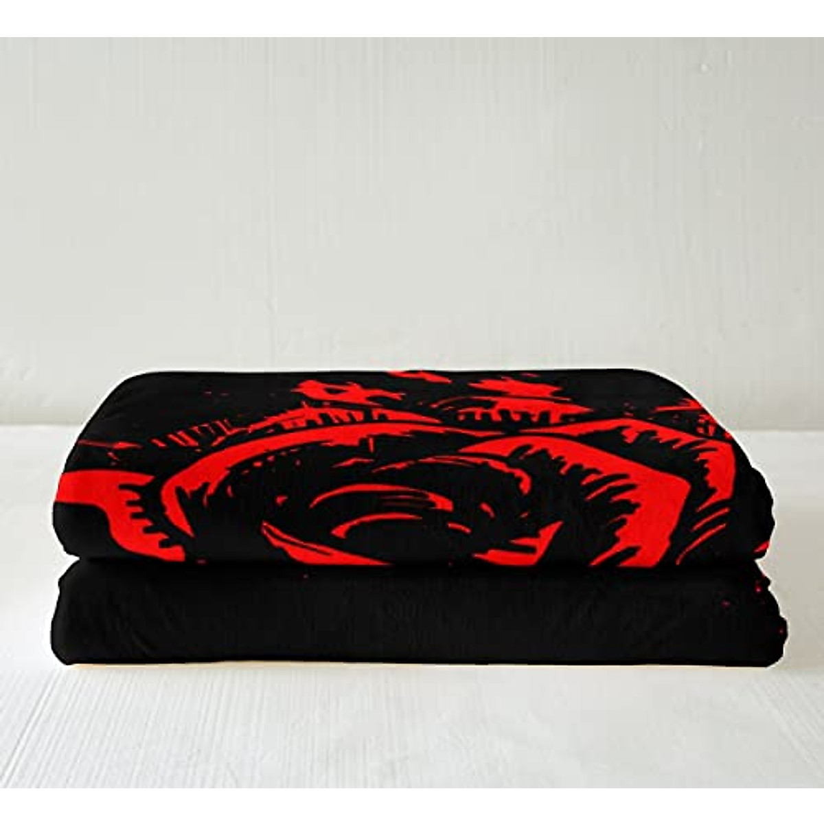 Girls Rose Fleece Throw Blanket Rose Blooming Floral Print Sherpa Blanket Women Romantic Flowers Pattern Plush Blanket Luxury Red Black Decor Fuzzy Blanket for Sofa Bed Couch,Twin 60x80 Inch