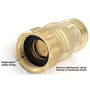 Vibrant Yard Co. LLC Lead-Free Brass 20-30 psi Water Pressure Reducer Regulator, 3/4 inch Hose Thread for Drip System, 140 psi Max Inlet Pressure