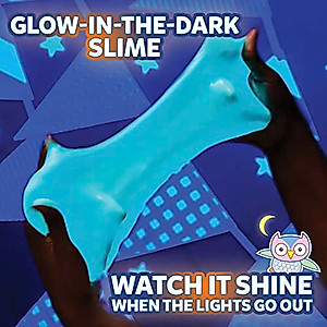 Elmer's Gue Premade Slime, Variety Pack, Includes Clear Slime, Glow in the Dark Slime, Crunchy Slime, 4 Count