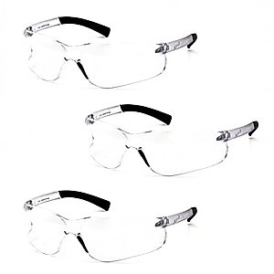 Pyramex Ztek Bifocal Reader Safety Glasses with Clear Lens S2510R25 (3 Pair) (+2.5 Lens)