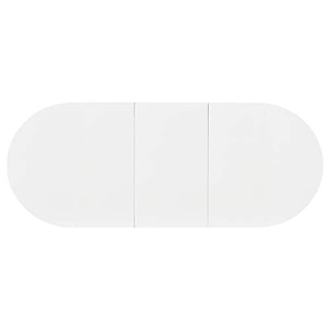 Coaster Home Furnishings Heather Oval Dining Table with Hairpin Legs Matte White and Chrome