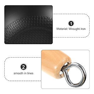 PRETYZOOM Wok Pan Wrought Iron Wok Pan Stir Fry Pan Flat Bottom Chinese Pow Wok Japanese Cookware Nonstick Single Person Wok for Kitchen