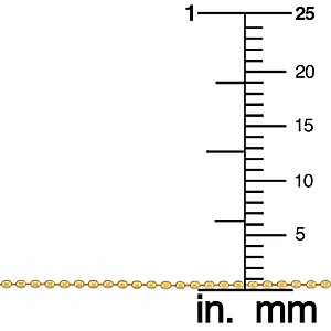 Kooljewelry 14k Yellow Gold 0.8 mm Diamond-cut Bead Ball Chain Necklace (20 inch)