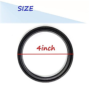 Firdnyohs 4" Glass Tubes Support Rubber Ring -Neoprene Support Ring for Glass Tubes,Pyramid Patio Heater Dancing Flames Pyramid Outdoor Patio Heater Replacement Glass Tube Support Rubber Rin -Black