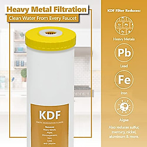 Express Water – Kinetic Degradation Fluxion Replacement Filter – Whole House Heavy Metal Replacement Water Filter – KDF Catalytic Carbon High Capacity Water Filter – 4.5” x 20” inch