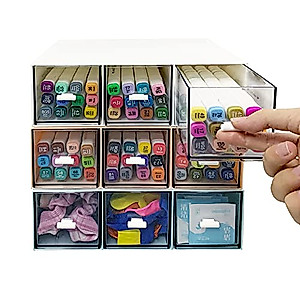 XINGWANG Desktop Stackable Drawer, Cosmetics Lipstick, Small Jewelry Storage Box, Sundries Storage (White)