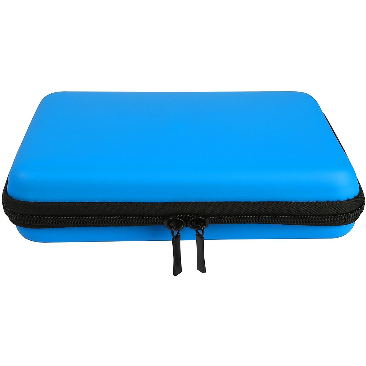 GPCT Nintendo 2DS Hard Shell EVA Carry Case Cover Bag. Protects Against Bumps/Drops/Dust/Dirt/Scratches. Protective Travel Storage Cover Pouch W/ 8 Game Holders, Double Zipper Zip Pocket- Blue