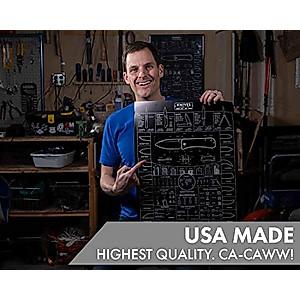 Knafs - Pocket Knife Poster - Guide to Knives - 18x24 inch – Blackout Edition Wall Art