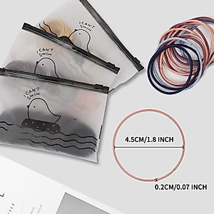 Unaone Hair Elastics Ties, 300 PCS Stretchable Rubber Hair Band No Crease Hair Band 2mm for Thin Hair, Suitable for Women, Men, Girls and Boys