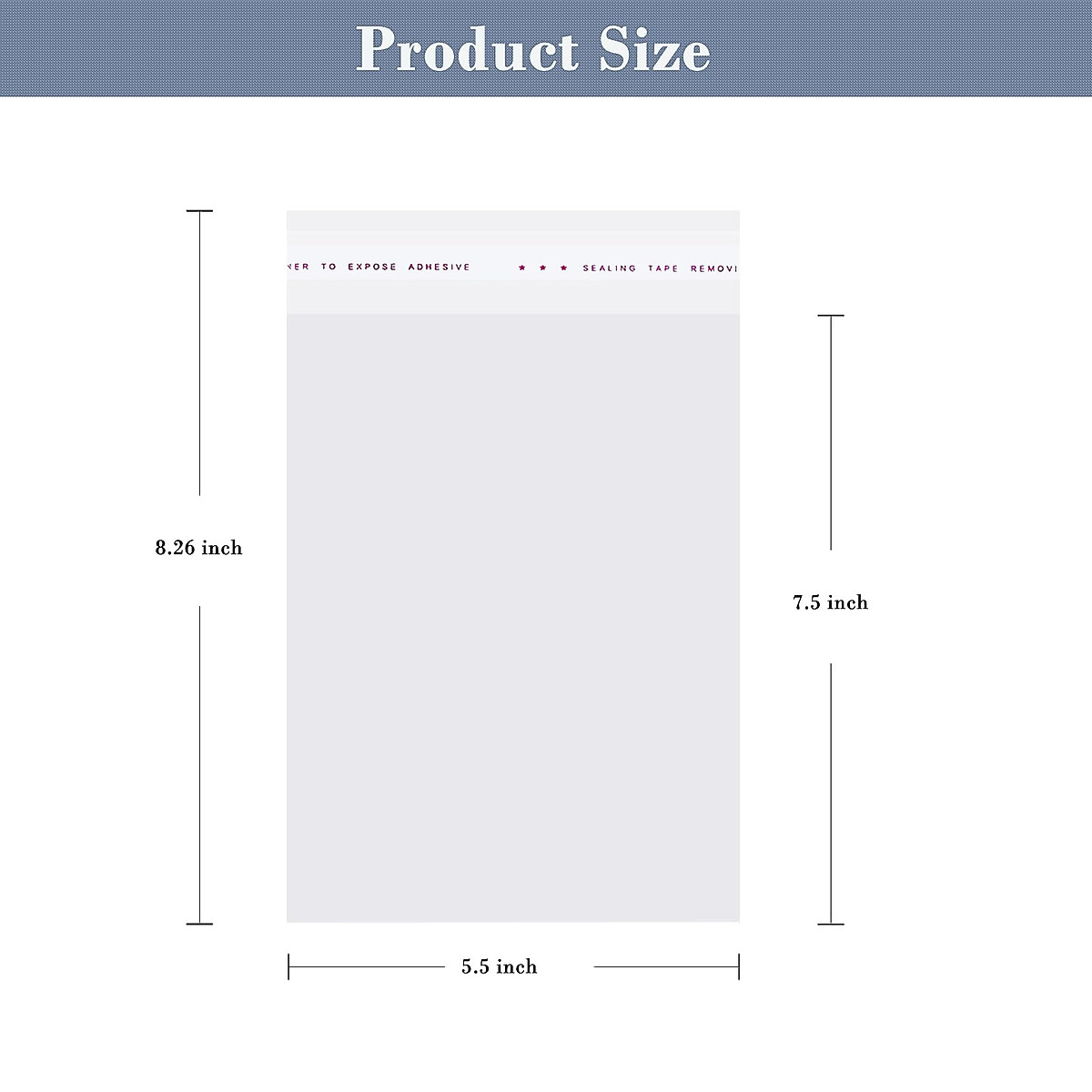 Miraclekoo 200Pcs 5-1/2 x 7-1/2 Inch Transparent Thick Greeting Card Plastic Sleeves Clear Self Sealing Cellophane Cello Bags - Fit 5 X 7 Inch Cards Envelope A6 A7 Photos Cookie