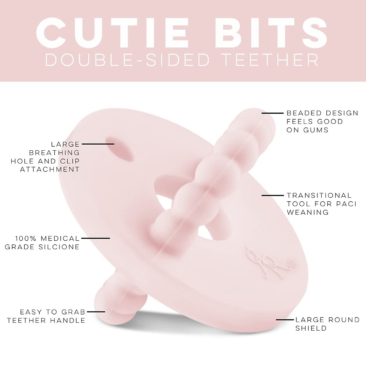 Ryan and Rose Cutie Bit Teether (Pink)