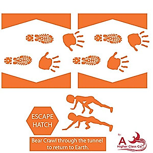 A Higher Class Co Premium Space Adventure Rocket - School & Classroom Sensory Path Kit - 55 Plus Premium Vinyl Decals