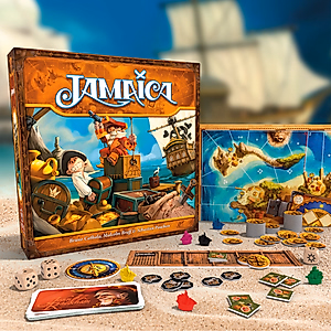 Jamaica Board Game (New Edition) - Family-Friendly Pirate Racing Game, Strategy Game for Kids & Adults, Ages 8+, 2-6 Players, 30-60 Minute Playtime, Made by Space Cowboys