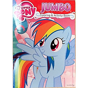 My Little Pony Jumbo Coloring & Activity Book 4 Pack - Pinkie Pie, Twilight Sparkle, Rainbow Dash & Fluttershty