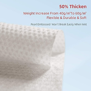 MODODOU 100 Counts Per Box Facial Towels Disposable Face Towels For Drying Face Wipes Cotton Pads Use For Cleansing Face Towelettes 100% Cotton All Skin Use Senstive Skin Use