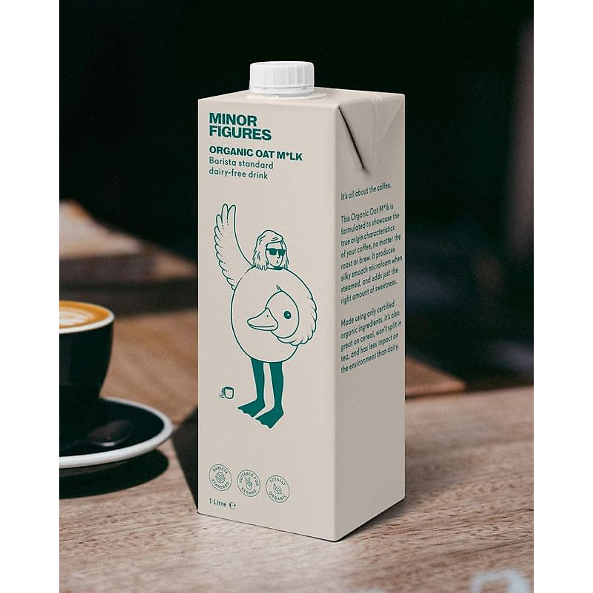 Minor Figures - Oat Milk, Organic Barista, 32 Fl oz x 6 Cartons, Dairy Free & Vegan, No Added Sugar, Long Shelf Life, 6 pack