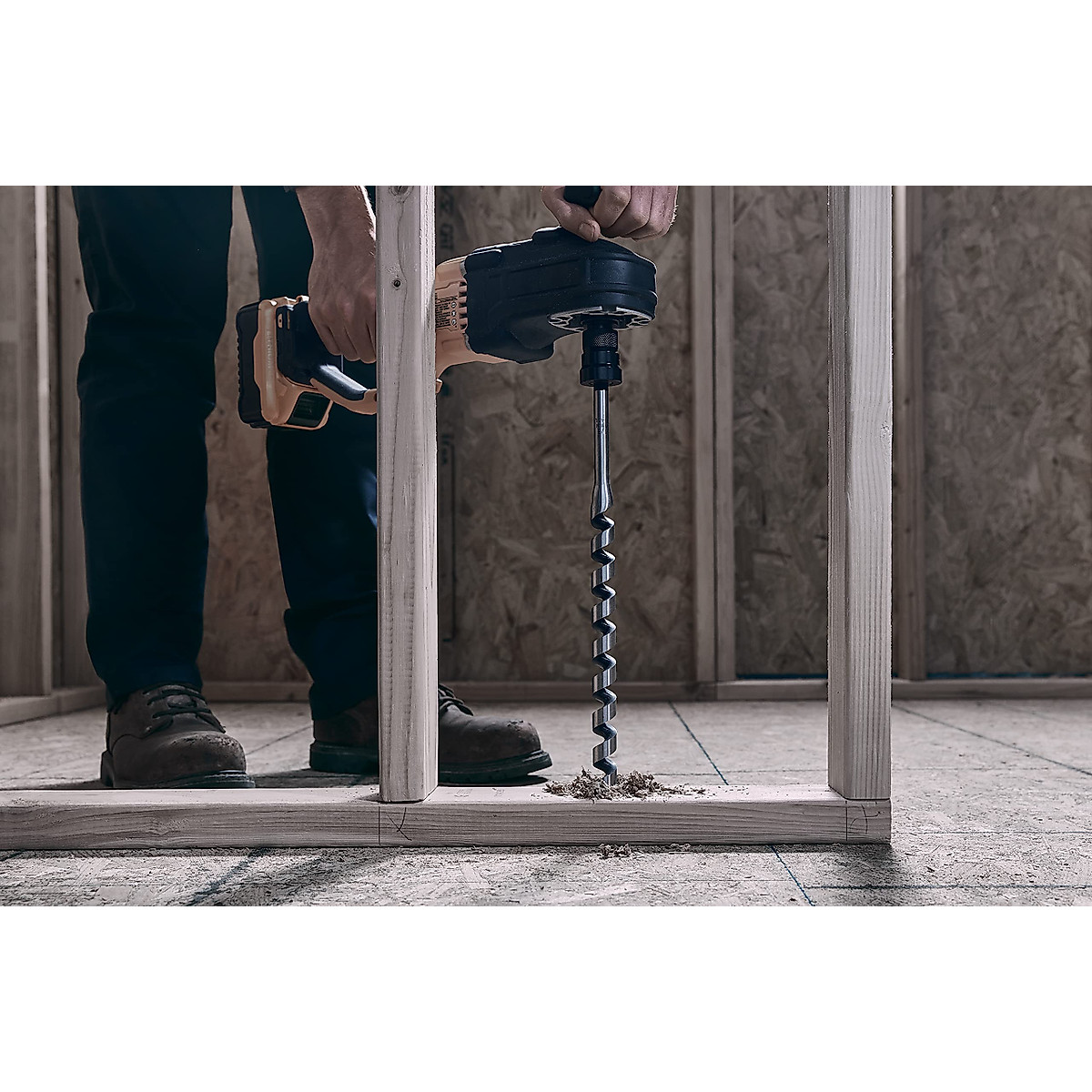 IRWIN WeldTec Auger Wood Drill Bit 1-1/4" X 17" (3043015), Black